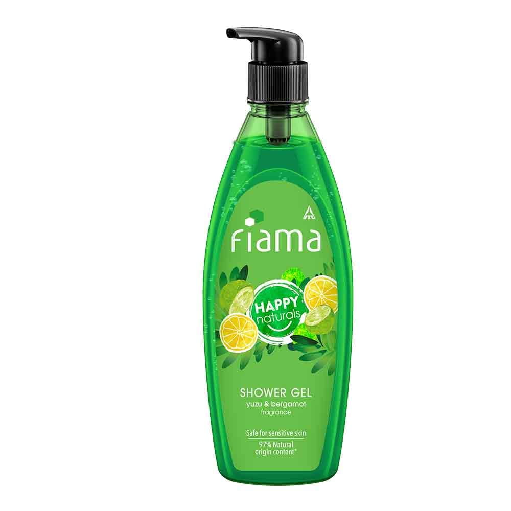 Fiama Happy Naturals Body Wash Shower Gel, Yuzu And Bergamot, 500Ml, Body Wash For Women & Men ...
