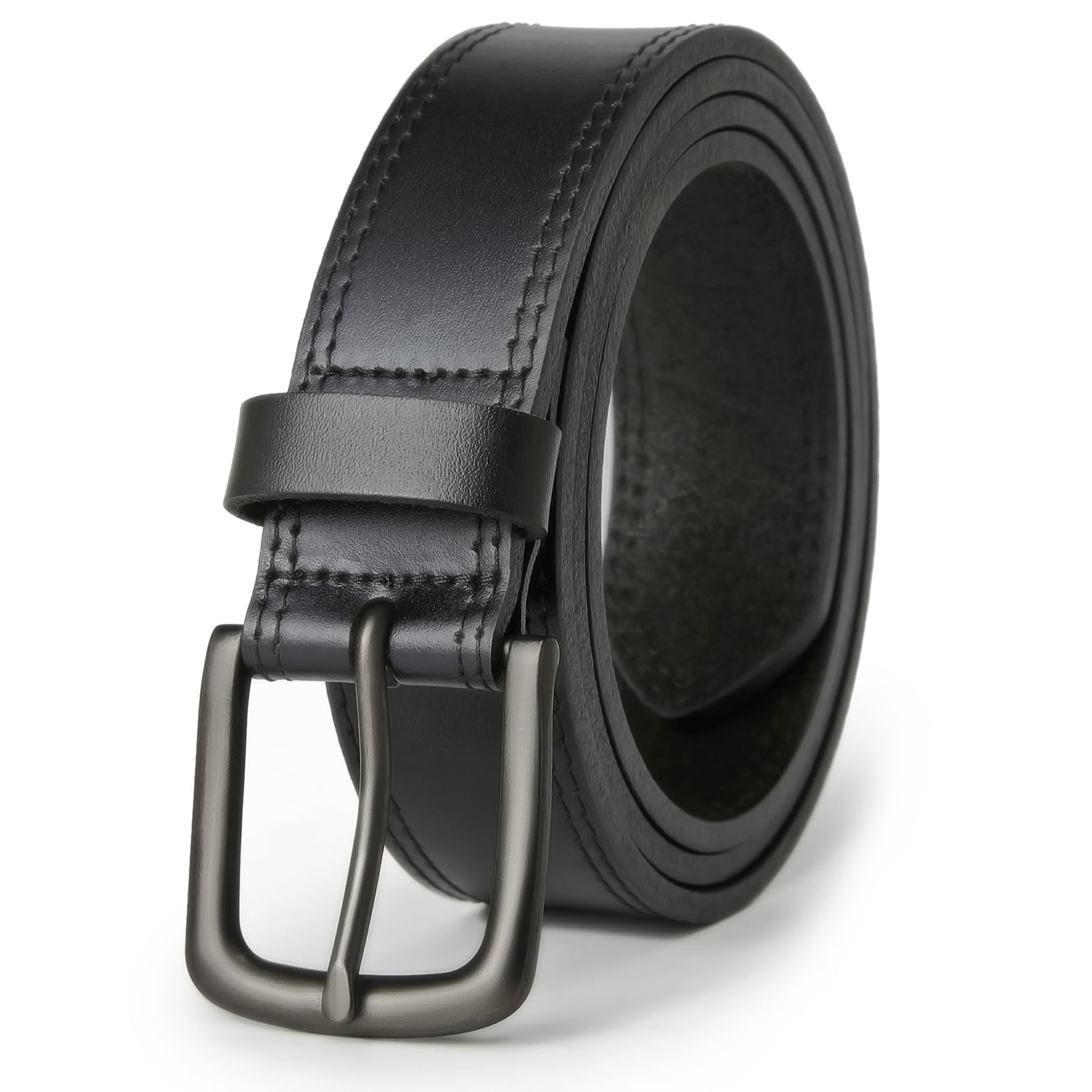 Fianmy Men's Genuine Leather Belt, Handmade Casual Dress Jeans Leather ...