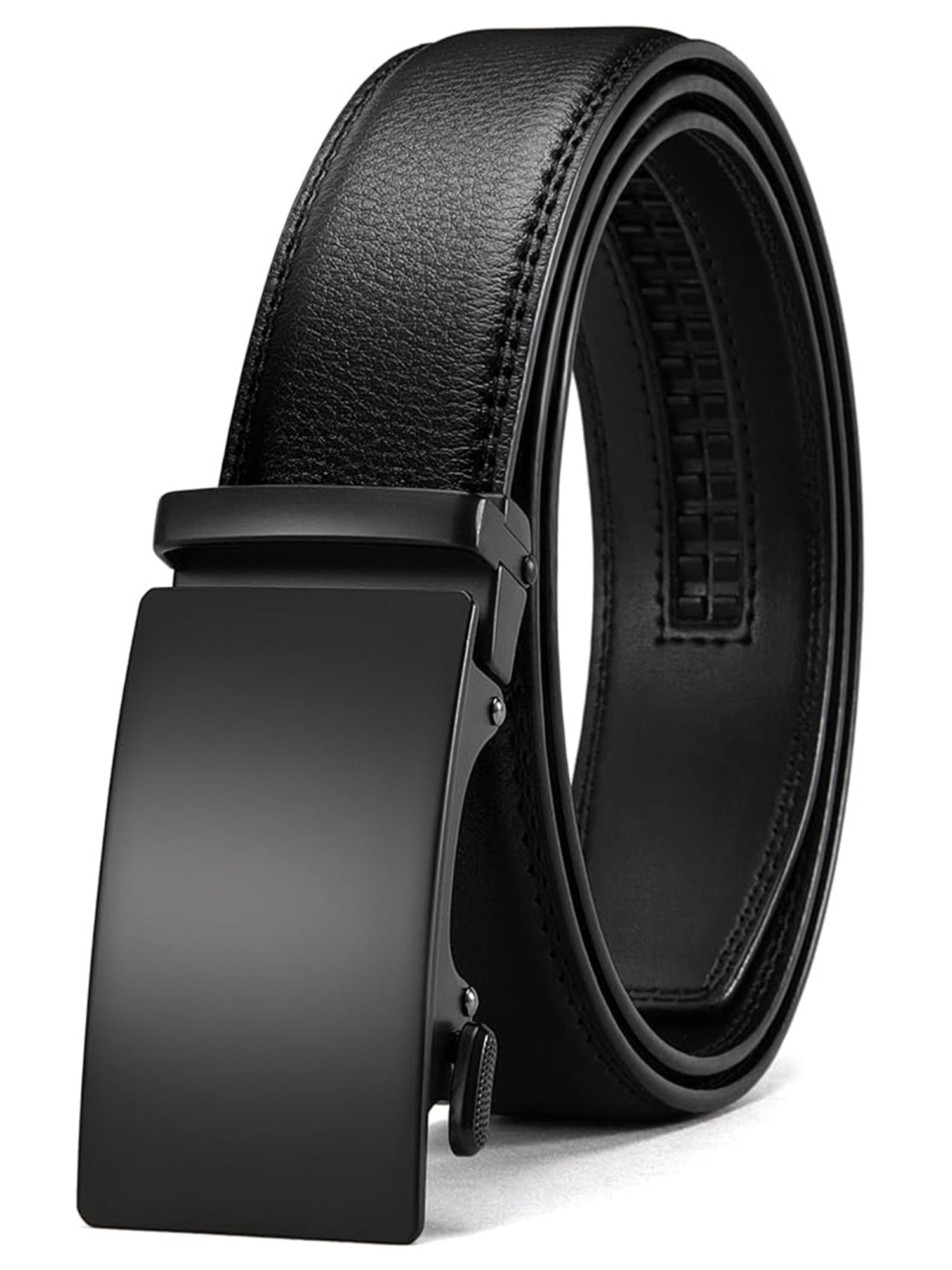 Fianmy Men’s Leather Belt, Slide Ratchet Belt for Dress Casual with ...