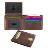 Fianmy Wallet for Men, Slim Leather Rfid Blocking Mens Wallet with 2 ID ...