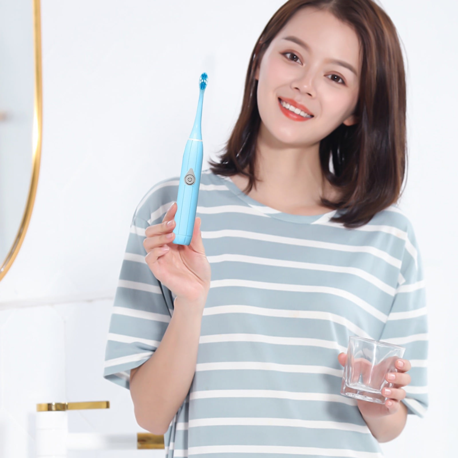 Fiaoirn Portable Toothbrush Electric For Adults With 2 Replacement Head ...