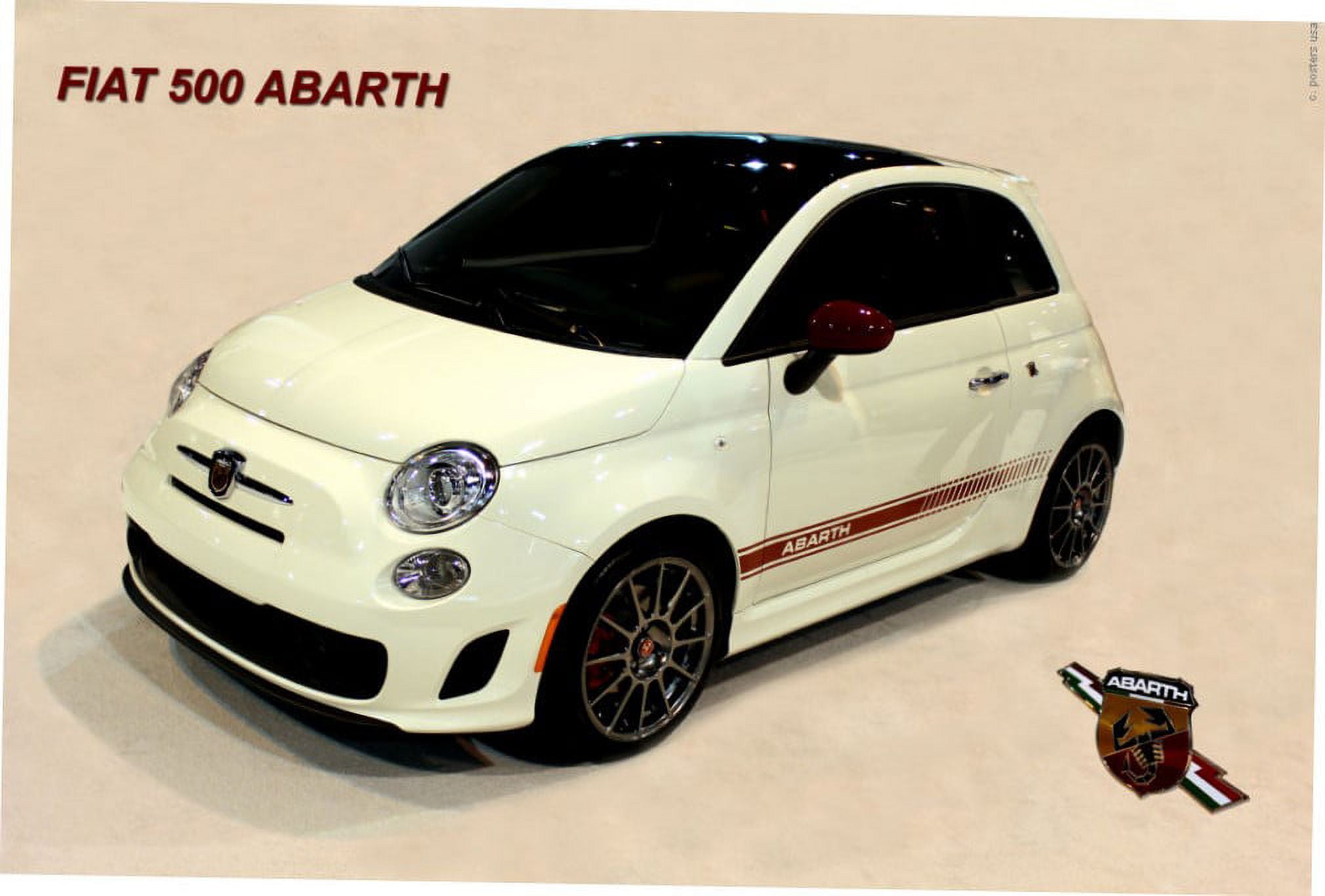 Fiat 500 Abarth poster Metal Sign Art Print 8x12 Unframed, Age: Adults ...