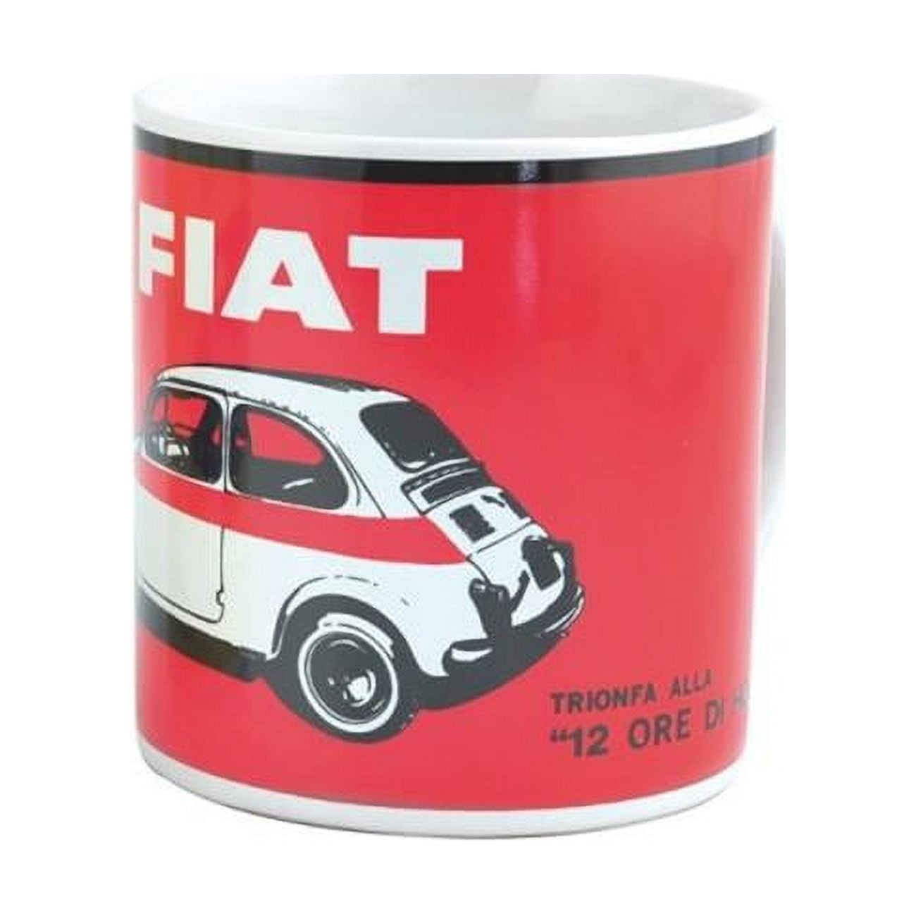 Fiat 500 FICE06 Drinkware Ceramic Mugs, Red - 4.7 x 3.3 in. - Walmart.com