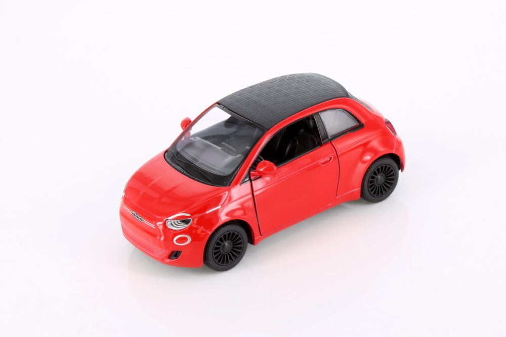 Fiat 500e, Red - Kinsmart 5440D - 1/28 Scale Diecast Model Car ...