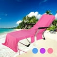 Fiaya Women Beach Chair Cover Towel with Side Pockets, Microfiber ...