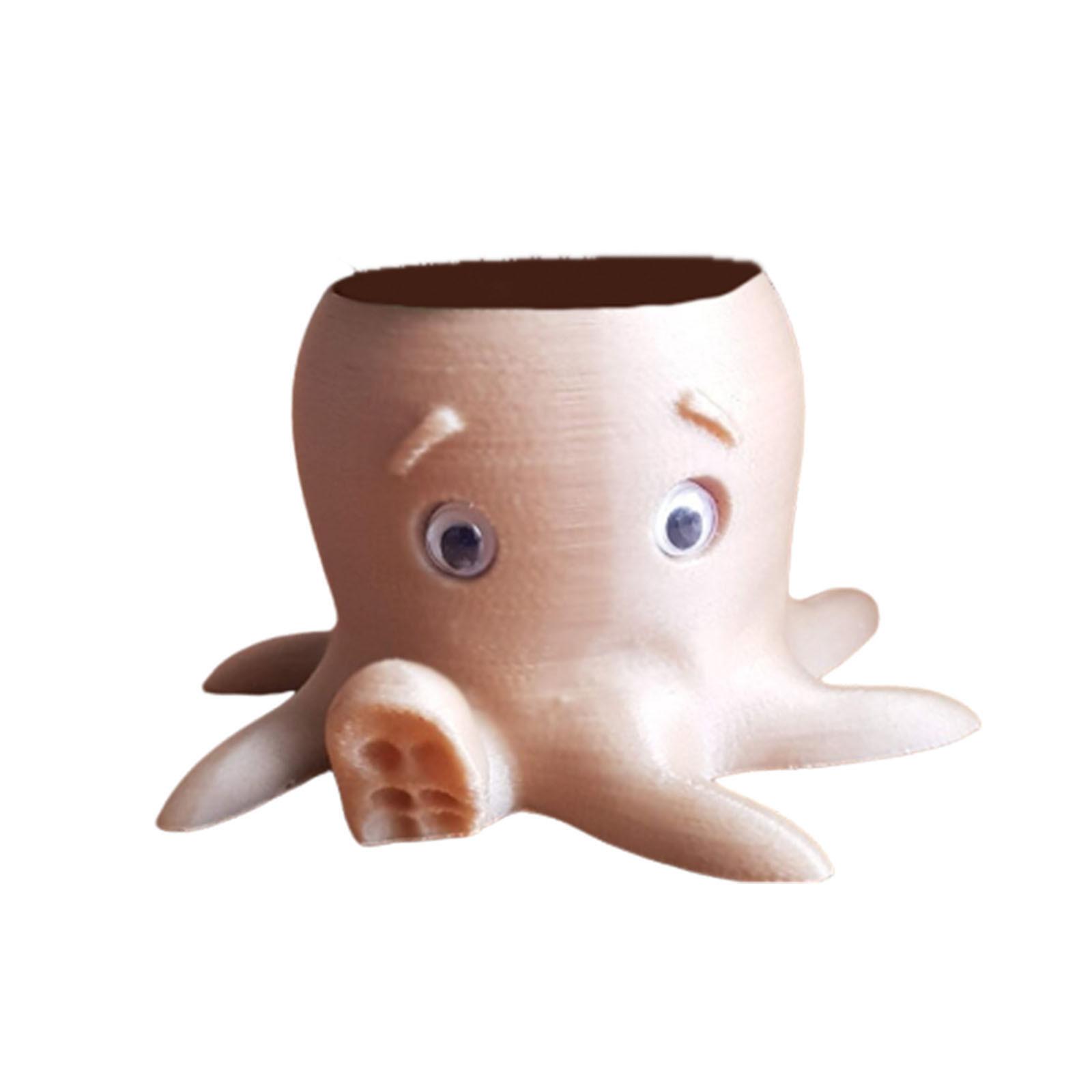 Fiaya Women Cute Octopus Flower Pot, Resin Octopus Head Planter, Funny ...