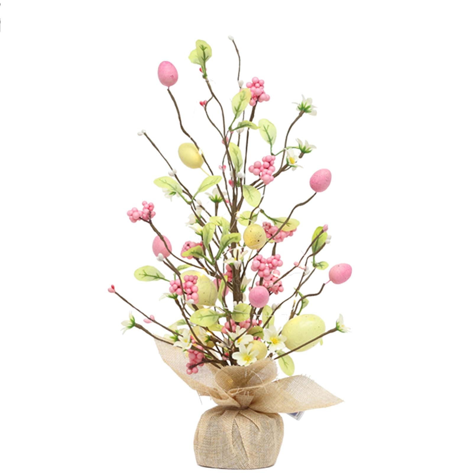 Fiaya Women Easter Egg Tree Ornament, 17.7 Inch Colorful Egg Tree ...