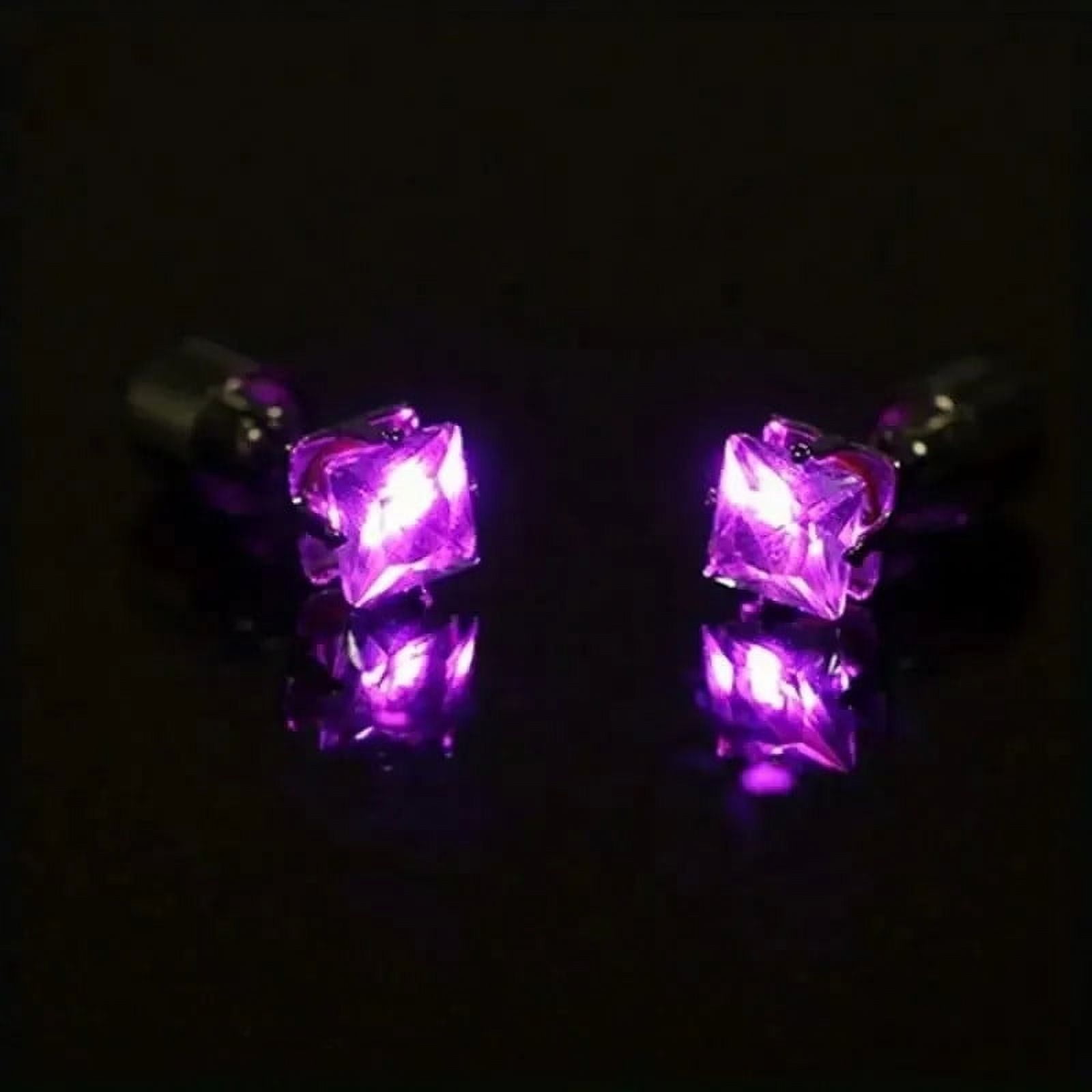 Fiaya Women LED Light Up Earrings, 1 Pairs Bright Stylish Glow Studs ...