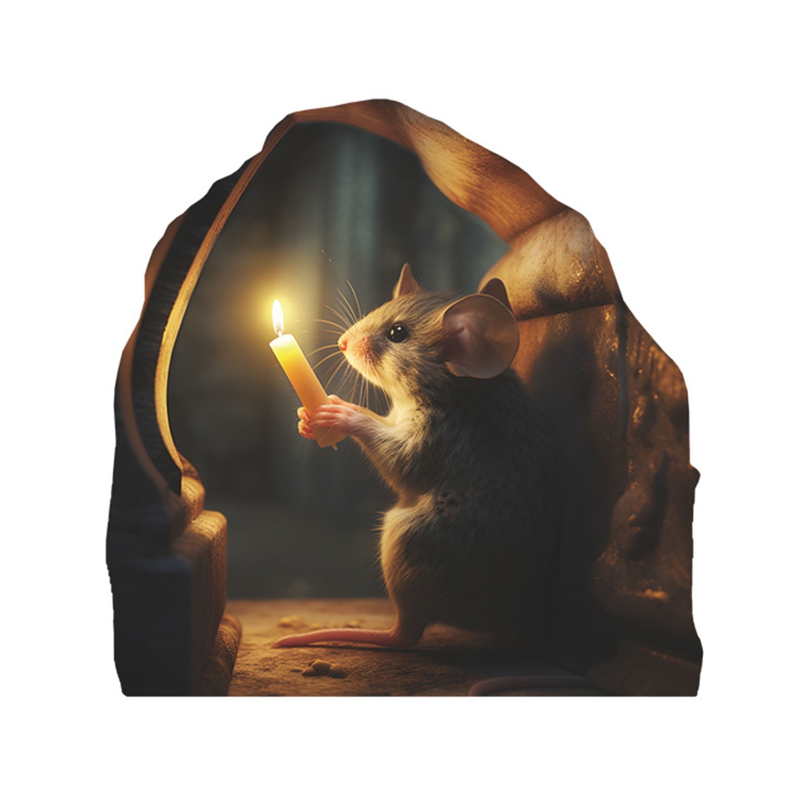 Fiaya Women Mouse Hole 3D Wall Stickers, Cartoon Mouse Lighting Mouse ...