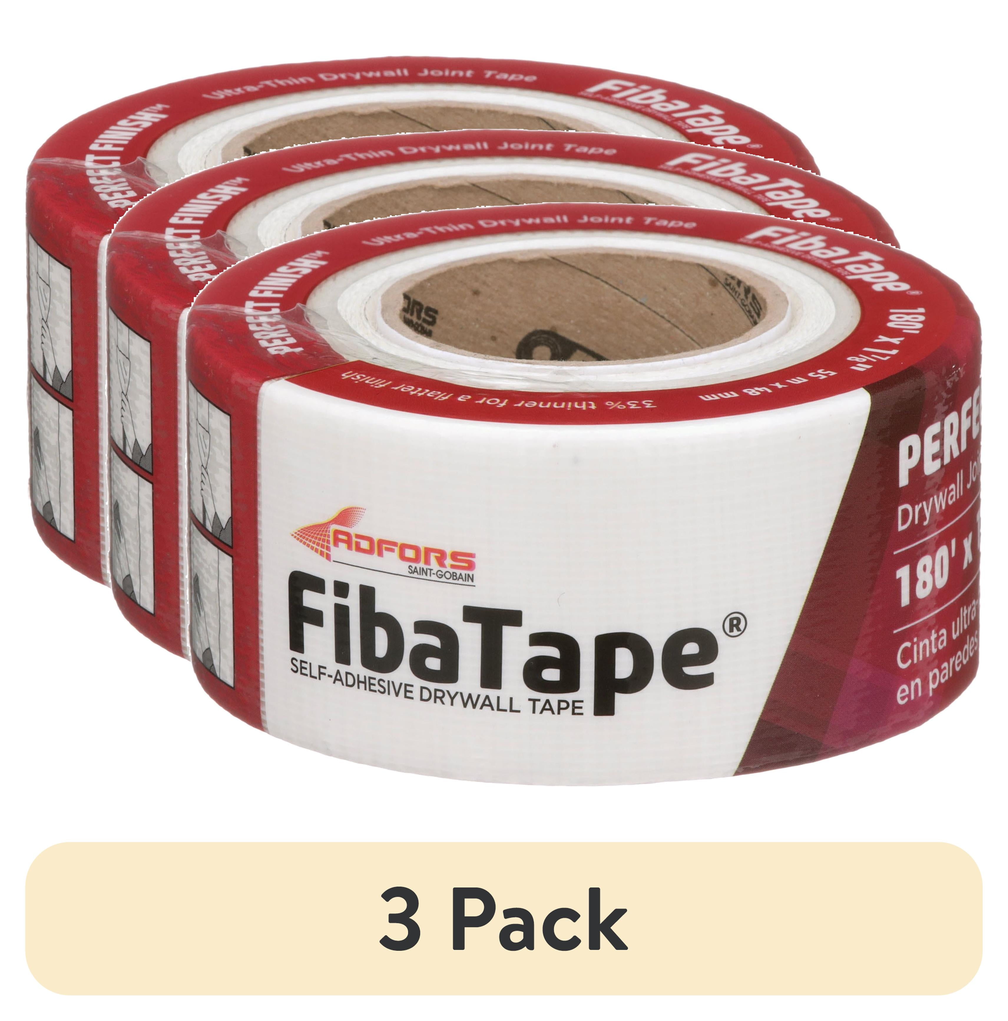 (3 pack) FibaTape Perfect Finish 1-7/8 in x 180 ft Fiberglass Self ...