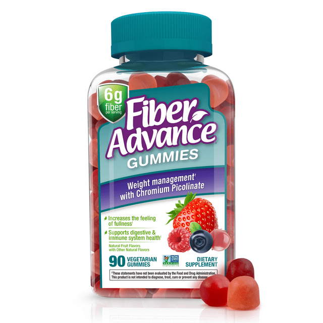 Fiber Advance Weight Management Gummies with Chromium Fiber Supplement ...