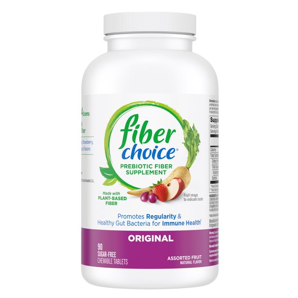 Fiber Choice® Daily Prebiotic Fiber Supplement, Assorted Fruit Chewable ...