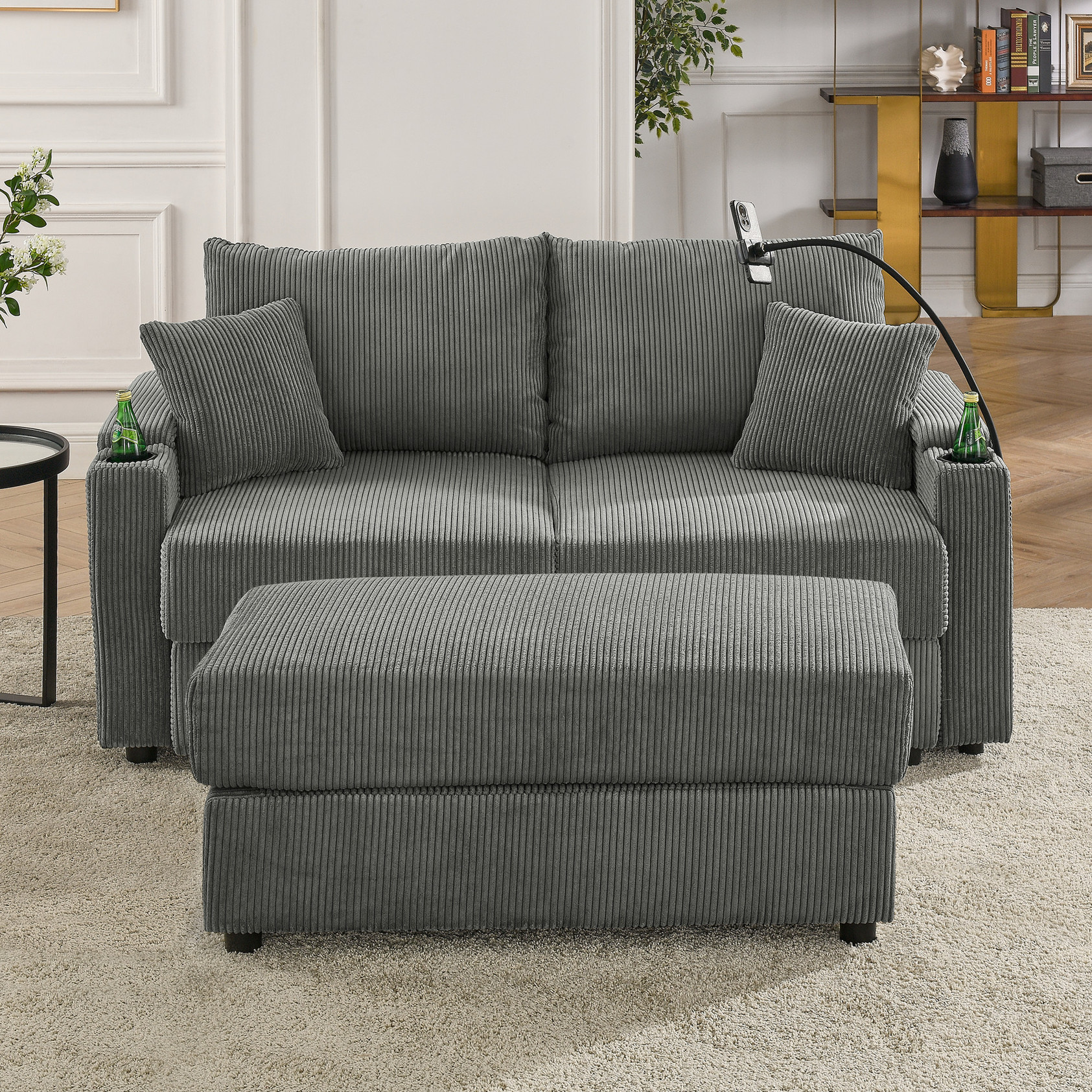 Fiber Foam Filler & Corduroy Cover - Soft Comfort in the Living Room ...