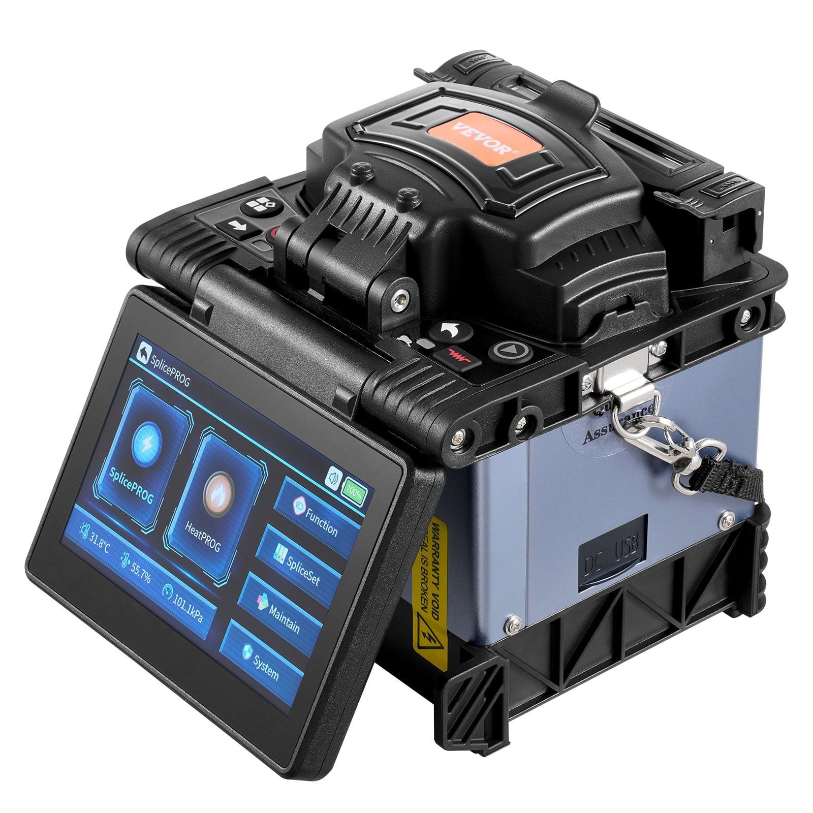 Fiber Fusion Splicer 6 Motors Core Alignment 6s Splicing 5" Touch ...