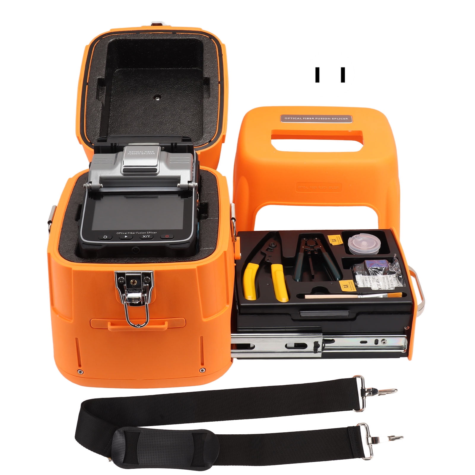 Fiber Fusion Splicer Auto Focus 300X APP Control Fiber Optical Splicing ...