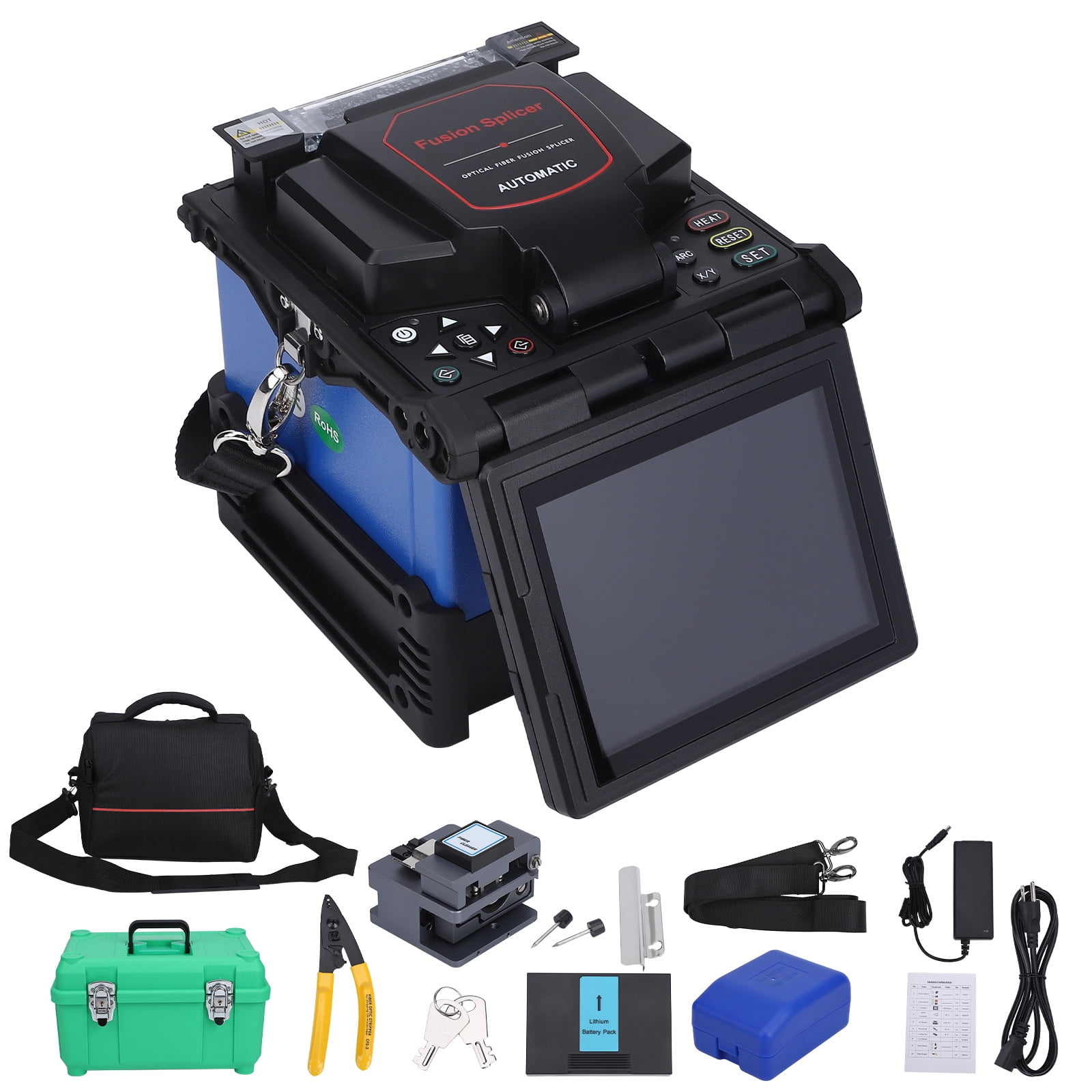 Fiber Fusion Splicer FL-118, Fiber Splicer with 6 Motors Core Alignment ...
