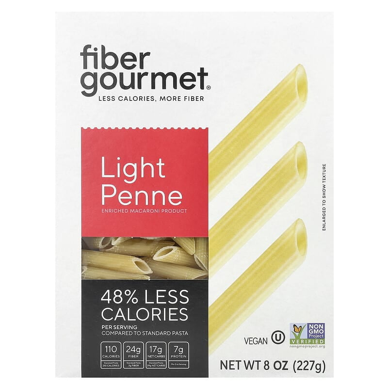 Fiber Gourmet, Light Penne , 8 oz Pack of 2 - Walmart.com