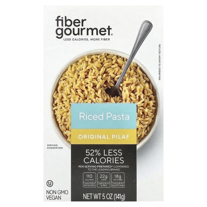 Fiber Gourmet, Riced Pasta, Original Pilaf, 5 oz Pack of 2 - Walmart.com
