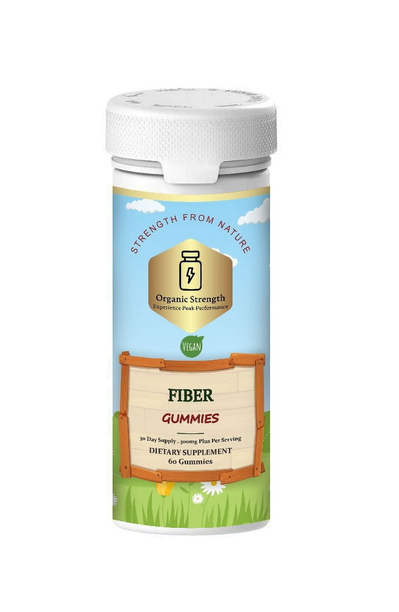 Fiber Gummies (Vegan) 30 Day Supply - 300mg Plus Per Serving by Organic ...