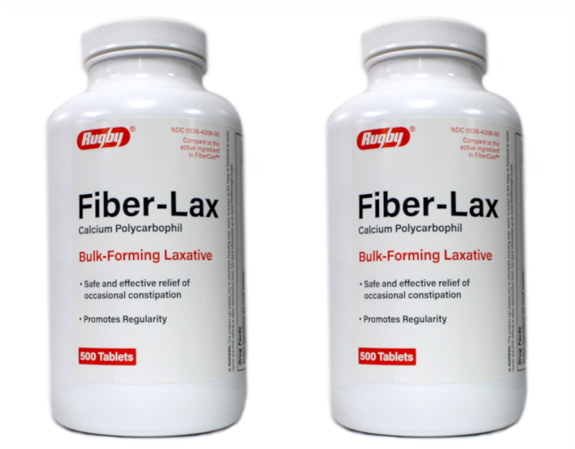 Fiber-Lax 500 Mg Tablets, To Maintain Regularity - 500 Ea, 2 Pack ...