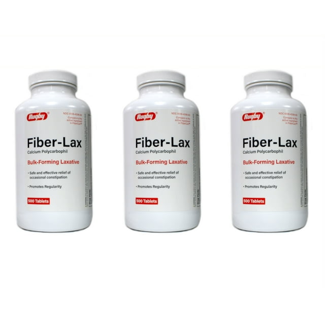 Fiber-Lax 500 Mg Tablets, To Maintain Regularity - 500 Ea, 3 Pack ...