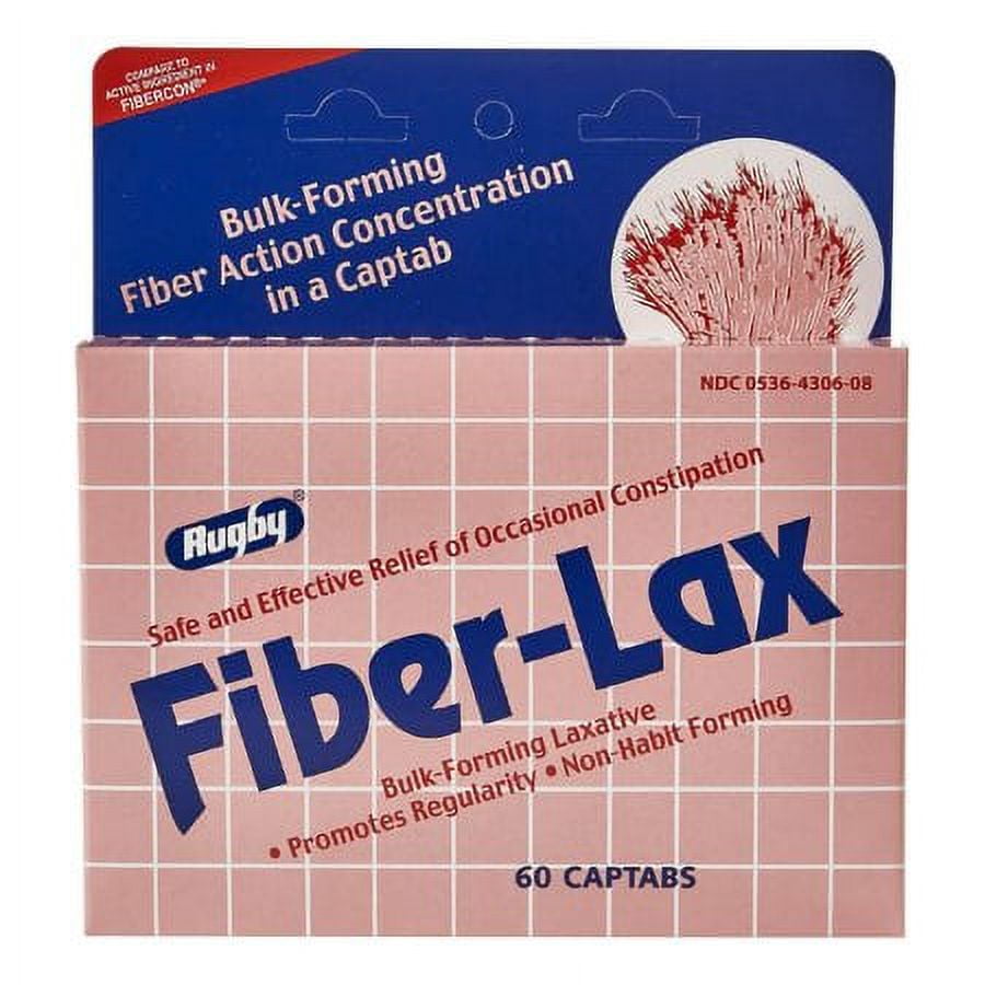 Fiber-Lax Laxative Tablet 60 per Bottle 500 mg Strength Calcium ...