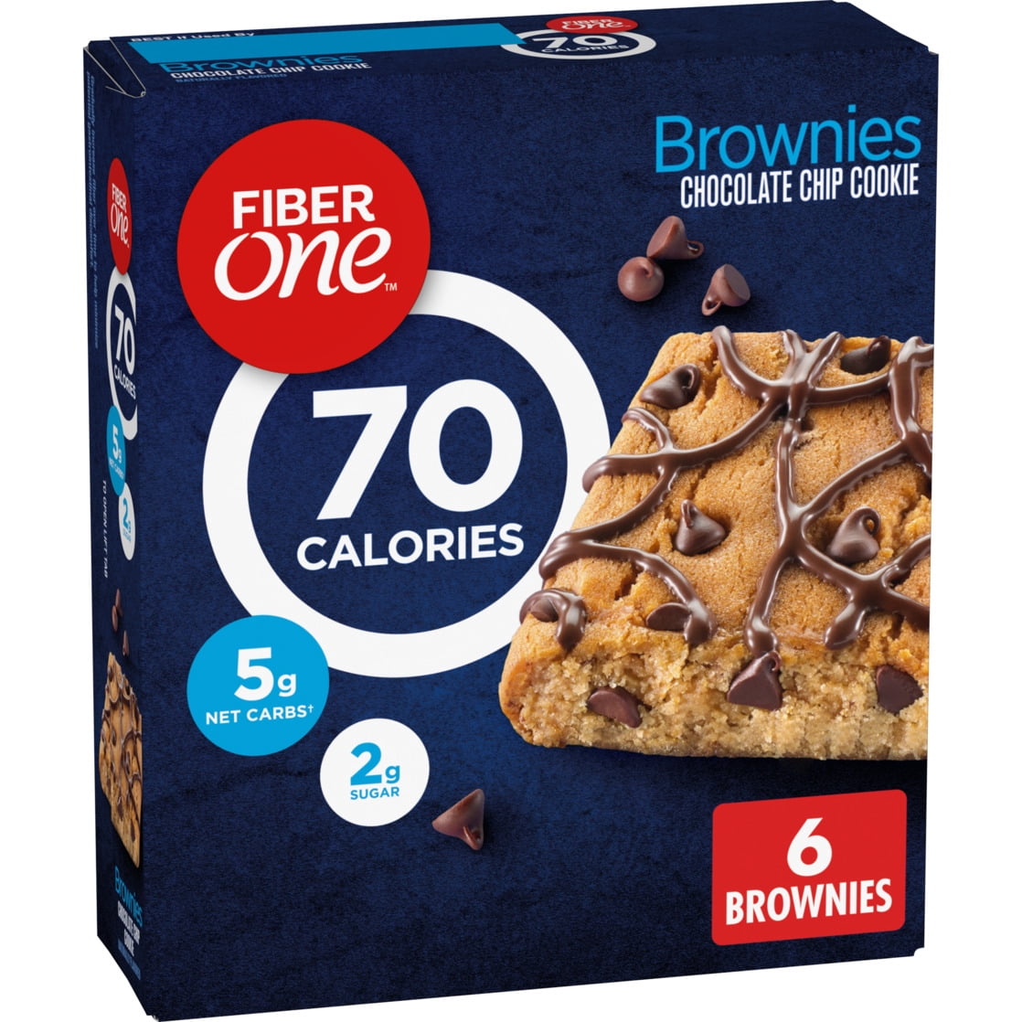Fiber One Brownies, 70 Calorie Chocolate Chip Cookie Snack Bars, 6 ct ...