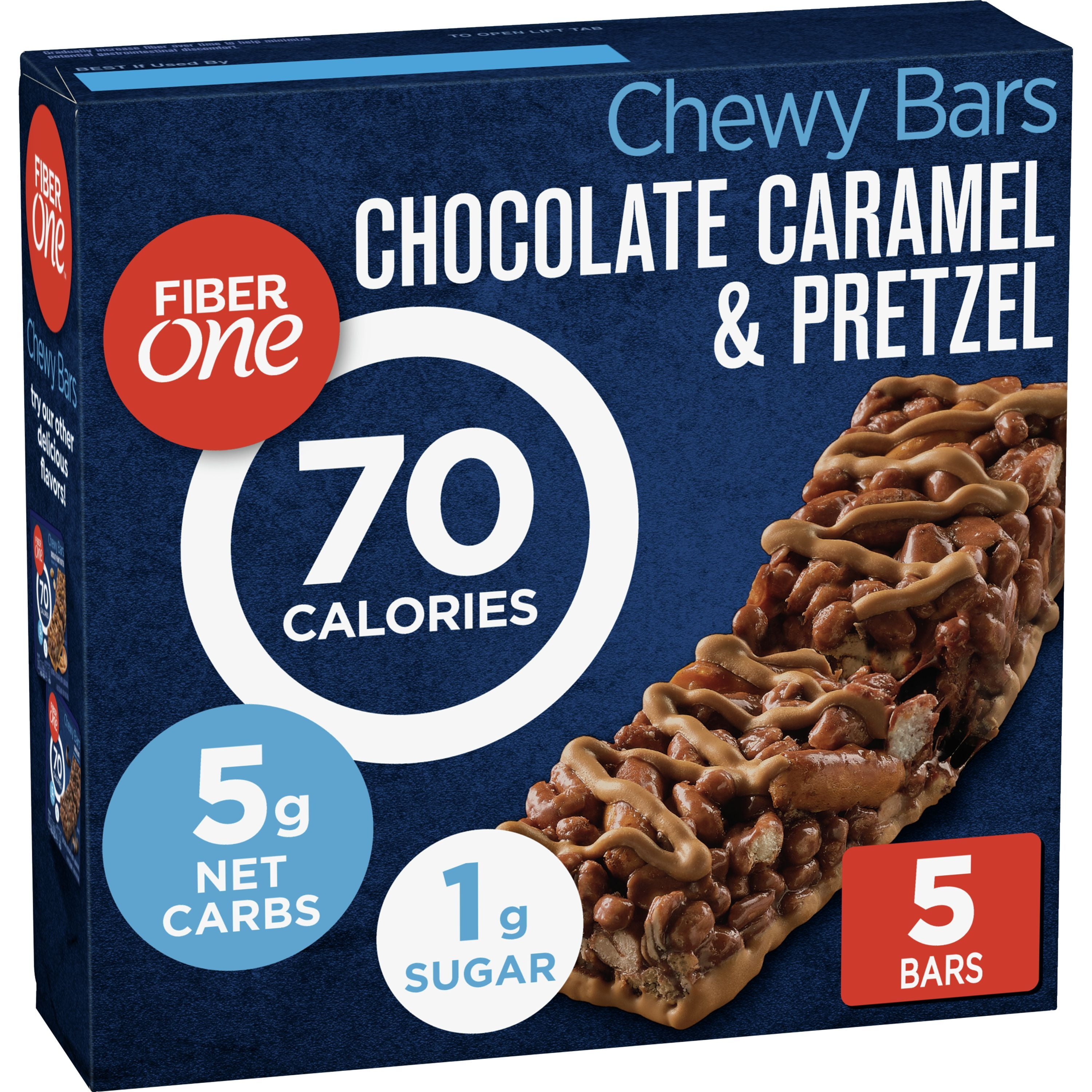 Fiber One Low Carb, Low Sugar Breakfast Bars, Chocolate Caramel Pretzel ...