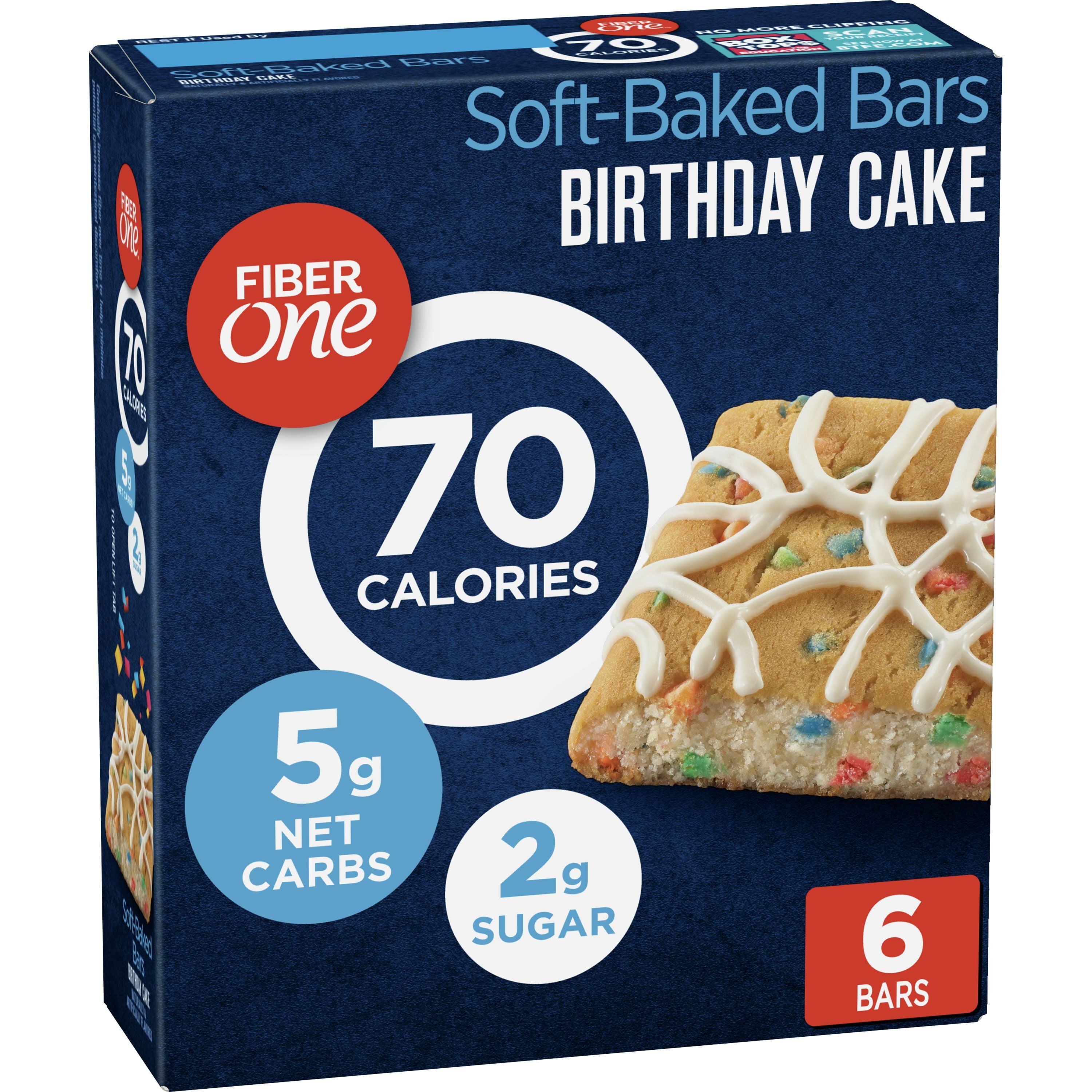 Fiber One, 70 Calorie Birthday Cake Soft-Baked Breakfast Bars, 18 ct ...