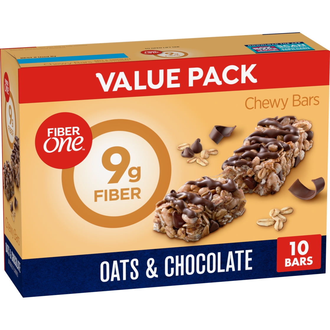 Fiber One Breakfast Chewy Bars, Oats & Chocolate, Healthy Fiber Snacks ...