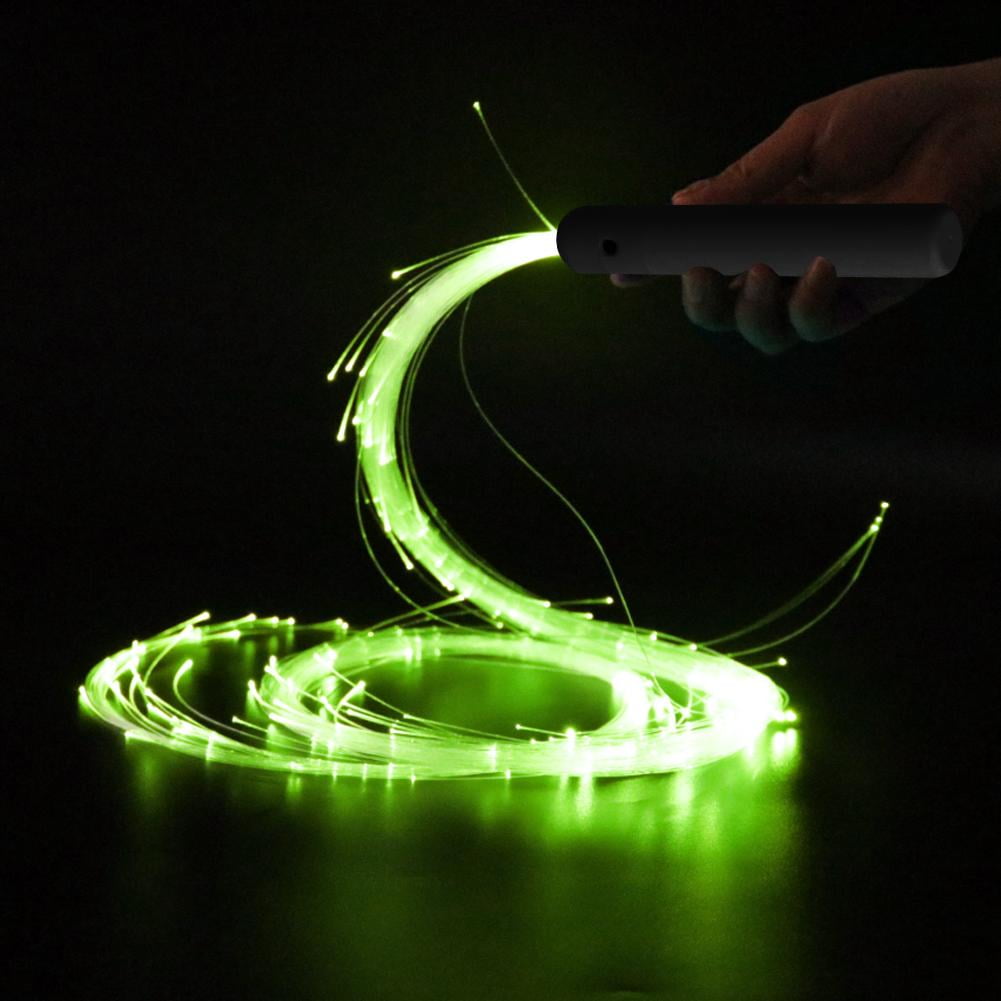 Fiber Optic Dance Whip LED Light Party Dance 360 Degree Spinning Whip ...