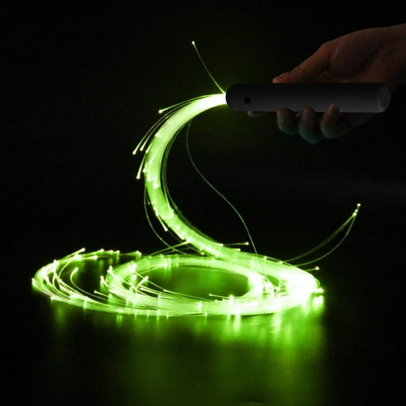 Fiber Optic Dance Whip LED Light Party Dance 360 Degree Spinning Whip ...