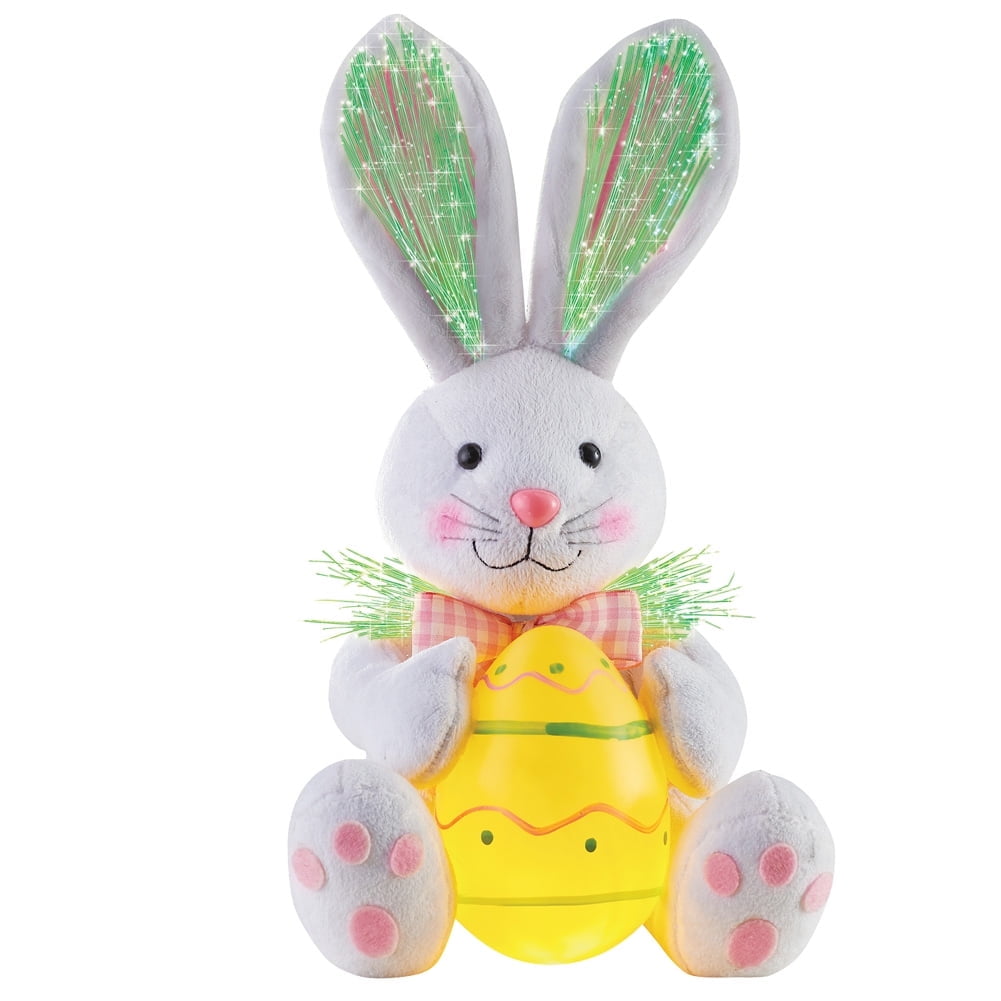 Fiber Optic Easter Bunny Plush Decoration - Walmart.com