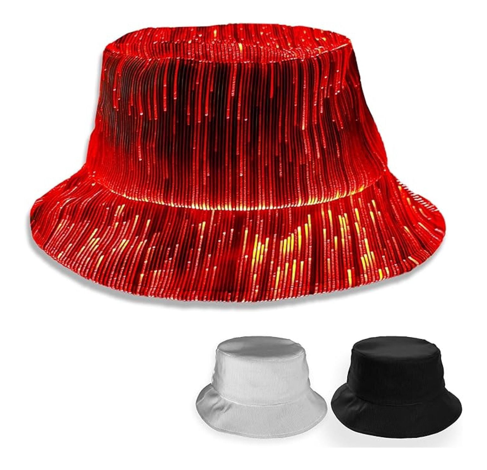 Fiber Optic LED Bucket Hat for Women & Men - 7 Colors - Light Up Hat ...