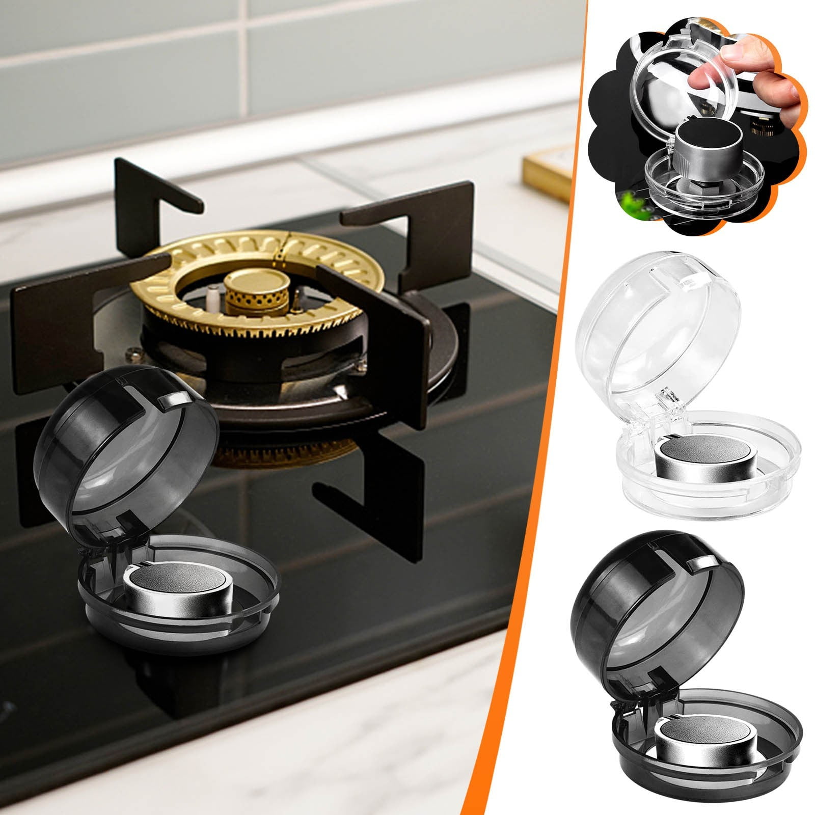 Gas Stove Knob Cover,Transparent Protective Guard,Easy Grip,Sleek ...