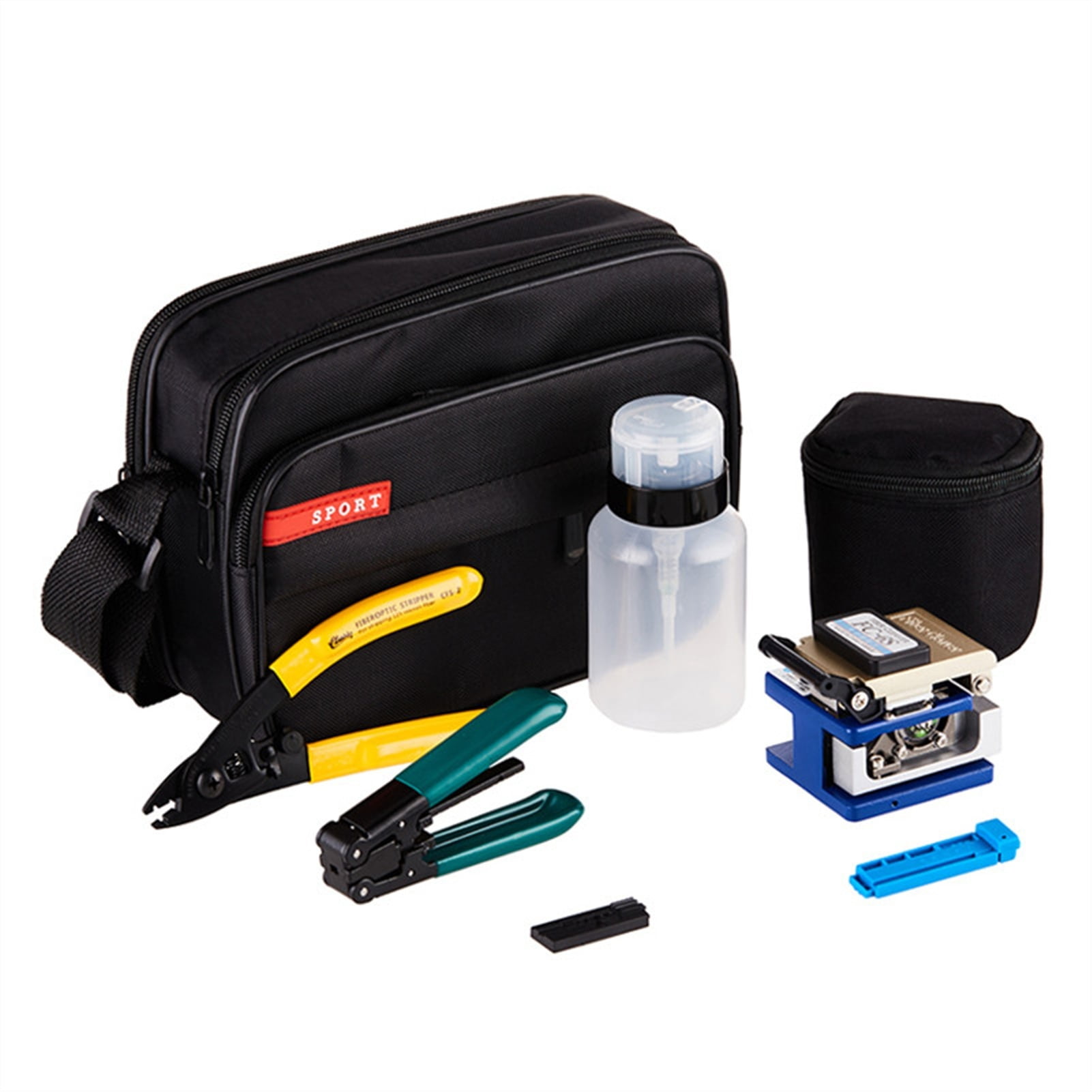 Fiber Optic Tool 7 in 1 FTTH Splice fiber optic tool kits Fibre stripper + fiber cleaver and ...