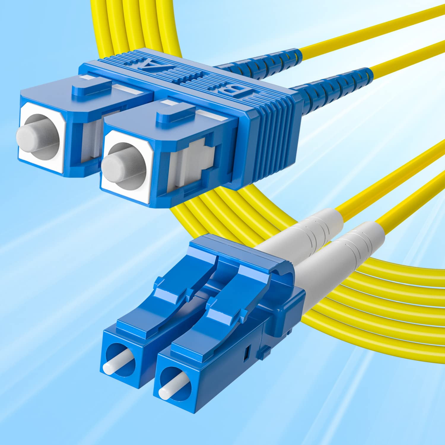 Fiber Patch Cable - LC to SC OS2 1G/10G Singlemode Jumper Duplex 9/125 ...