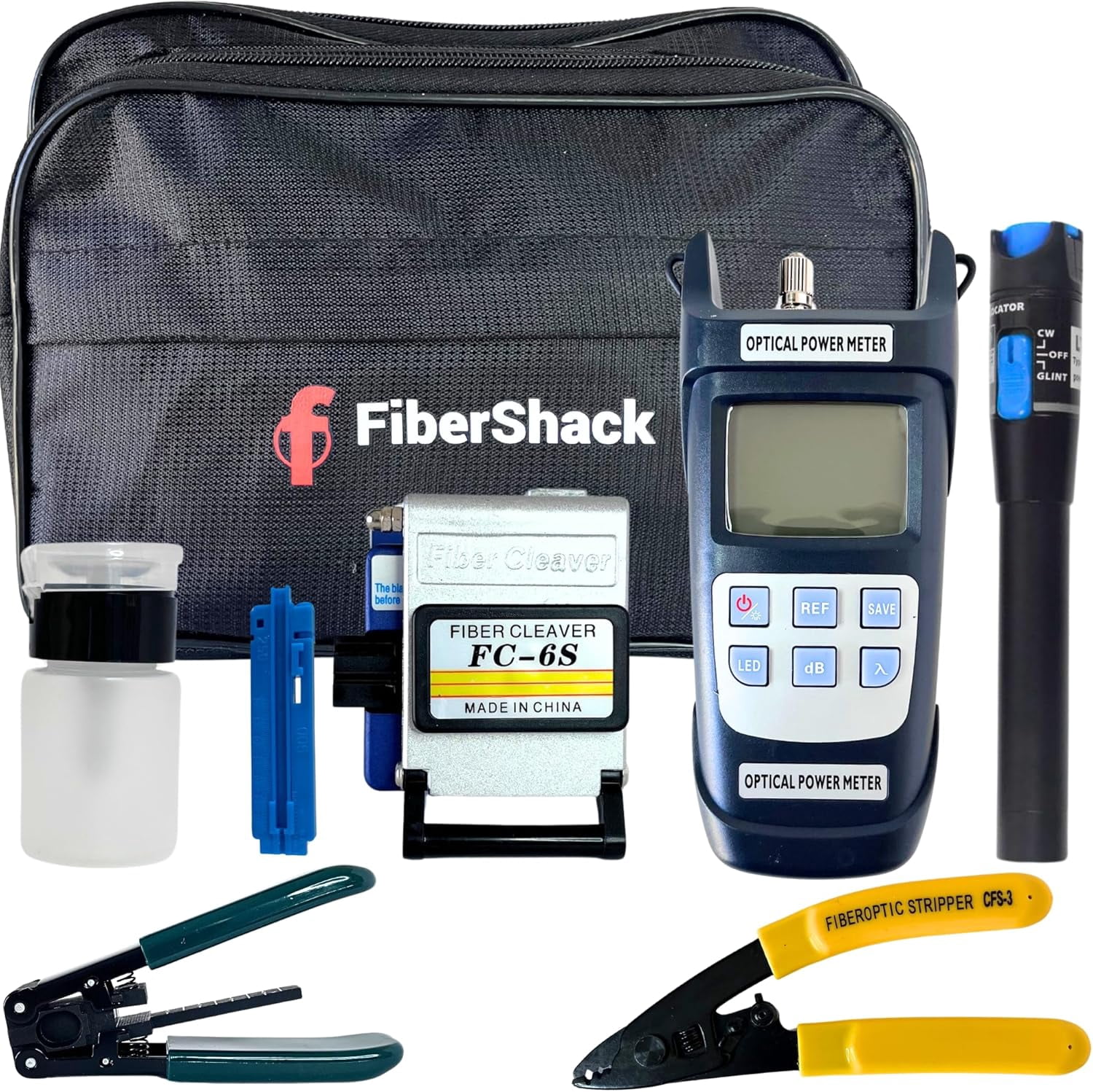 Fiber Termination Kit 9 in 1 Optic Profsional Grade FTTH tool kit with ...