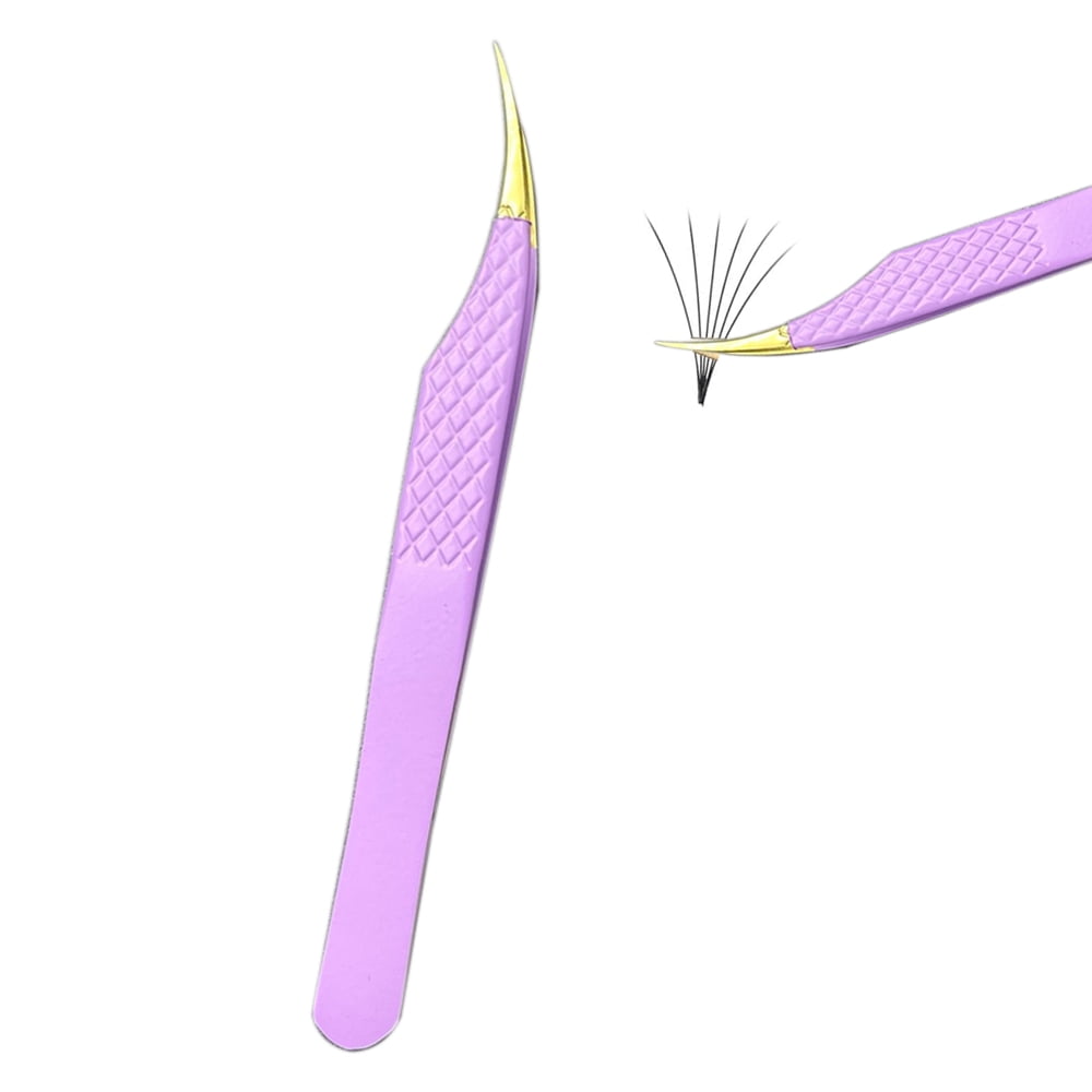 Fiber Tip Lash Tweezers,Non-Slip Tip Volume For Mega Volume Curved Boot ...