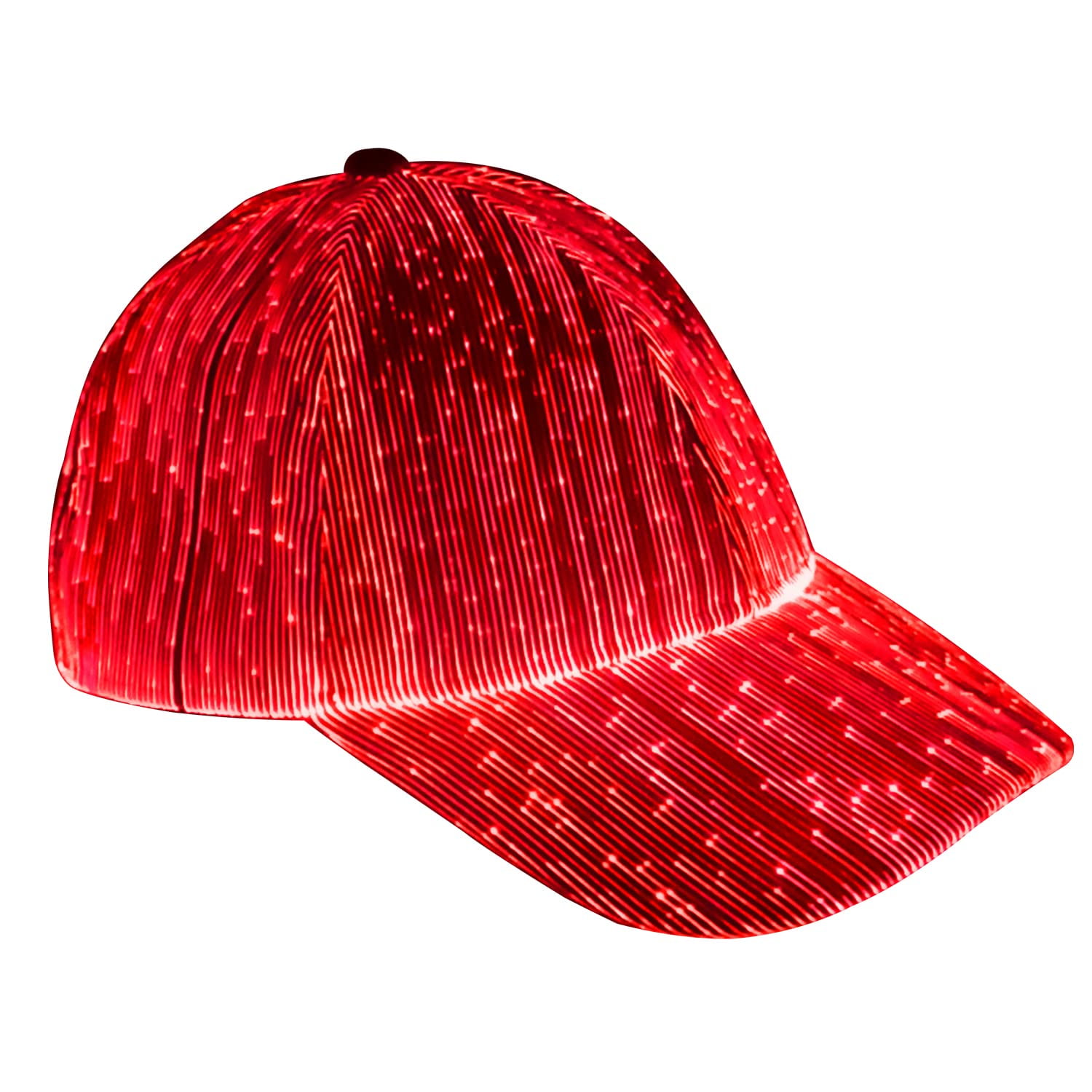 Fiber optic cap LED hat with 7 colors luminous glowing baseball hats ...