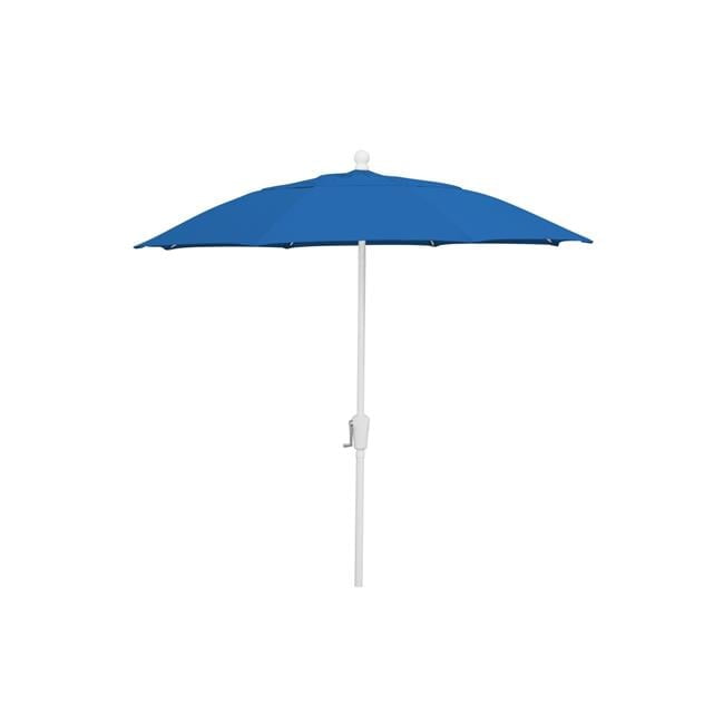 FiberBuilt Home 9ft Patio Umbrella, Oct 6 Rib Crank, White & Pacific Blue Canopy - Walmart.com