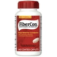 FiberCon Constipation Relief Caplets for Adults and Children 12+, 140 ...