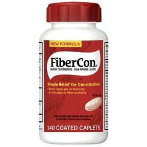 Fibercon Fiber Therapy for Regularity (Calcium Polycarbophil) Caplets ...