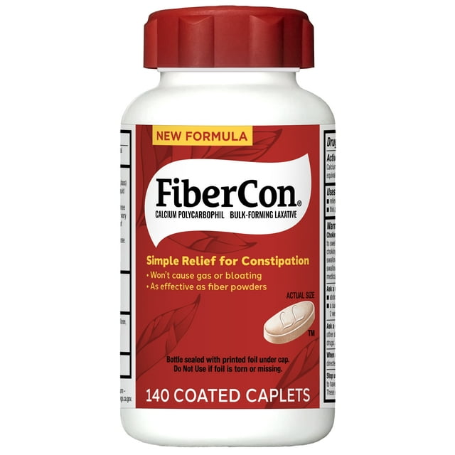 Fibercon Daily Fiber Therapy for Regularity, FSA Eligible, 140 Ct ...