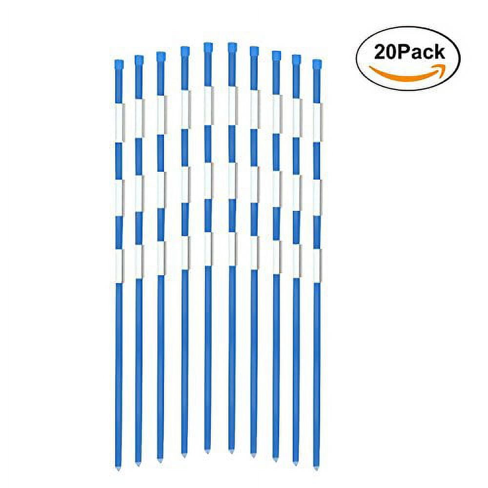 FiberMarker Driveway Markers 48-Inch 20-Pack Bule 5/16-Inch Dia Solid ...