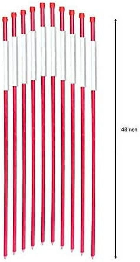 FiberMarker Driveway Markers for Snow Plowing Stakes 24 Inch Green with ...