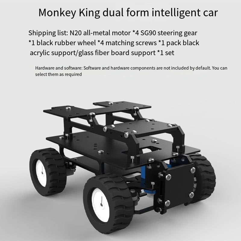 Fiberglass 4WD Robot Car Ackerman Omnidirectional Tracking Chassis ...