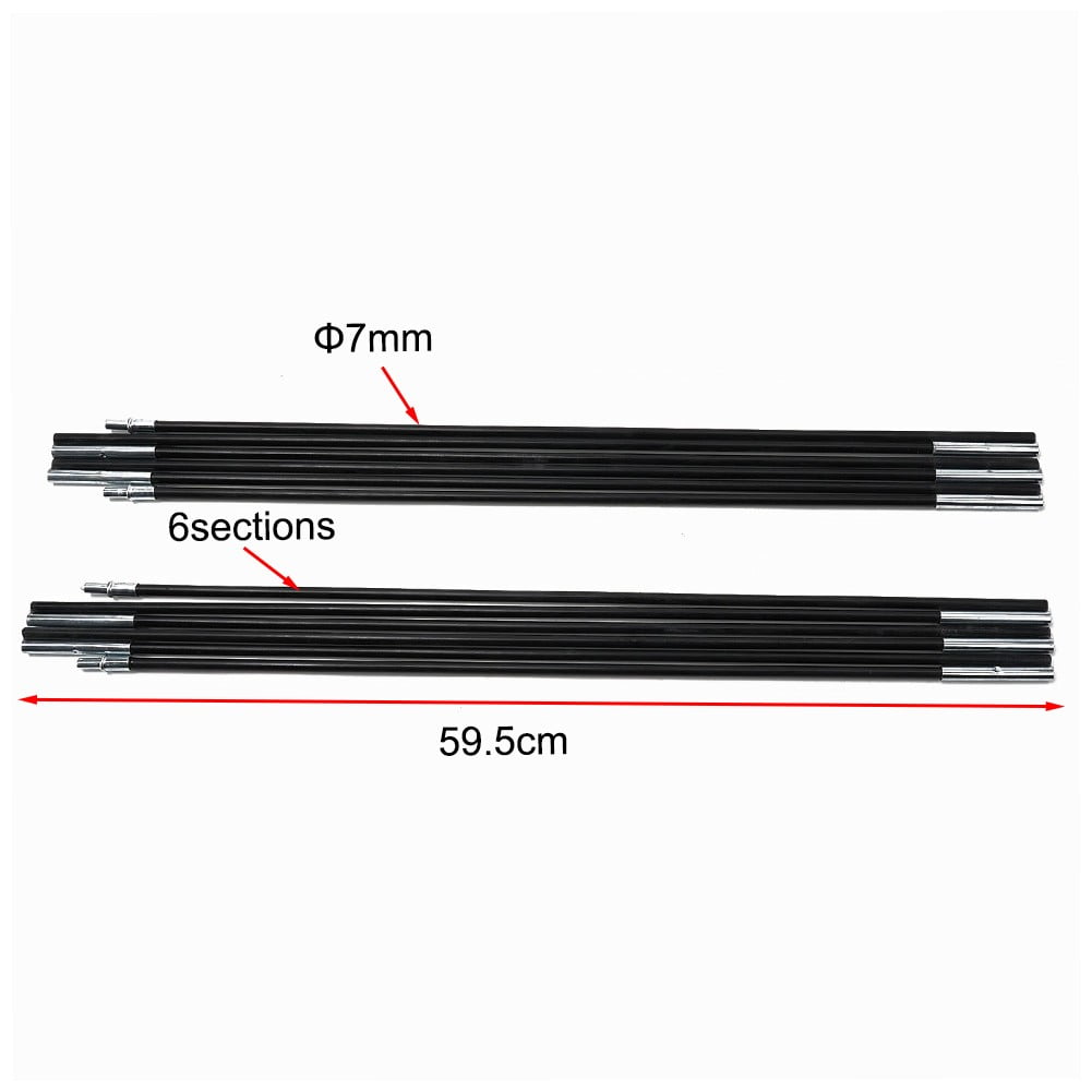 Fiberglass Camping Tent Pole Bars Outdoor Support Rods Awning Frames ...