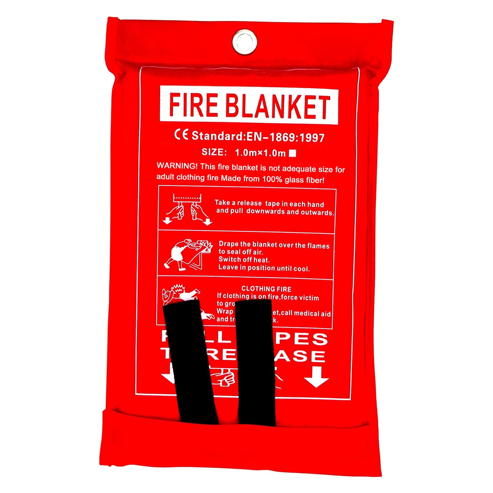 Fiberglass Fire Blanket for Emergency Surival, Flame Retardant ...