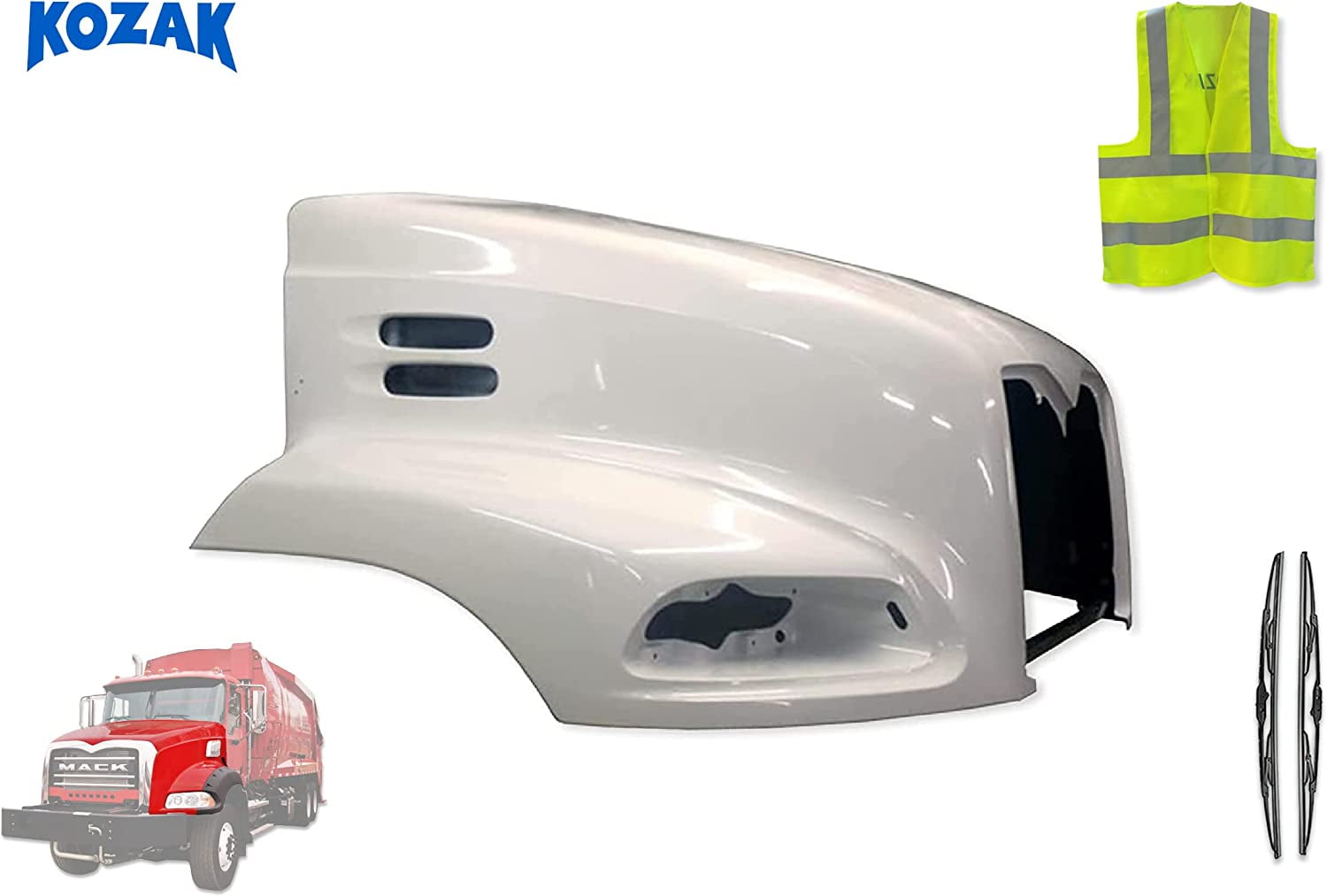 Fiberglass Hood Shell for Mack Granite SBA 2007 and newer - Mack Truck ...